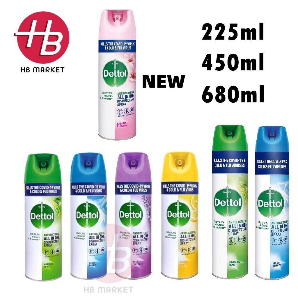 Dettol Disinfectant Spray - Morning Dew/Crisp Breeze/Lemon/Lavender ...