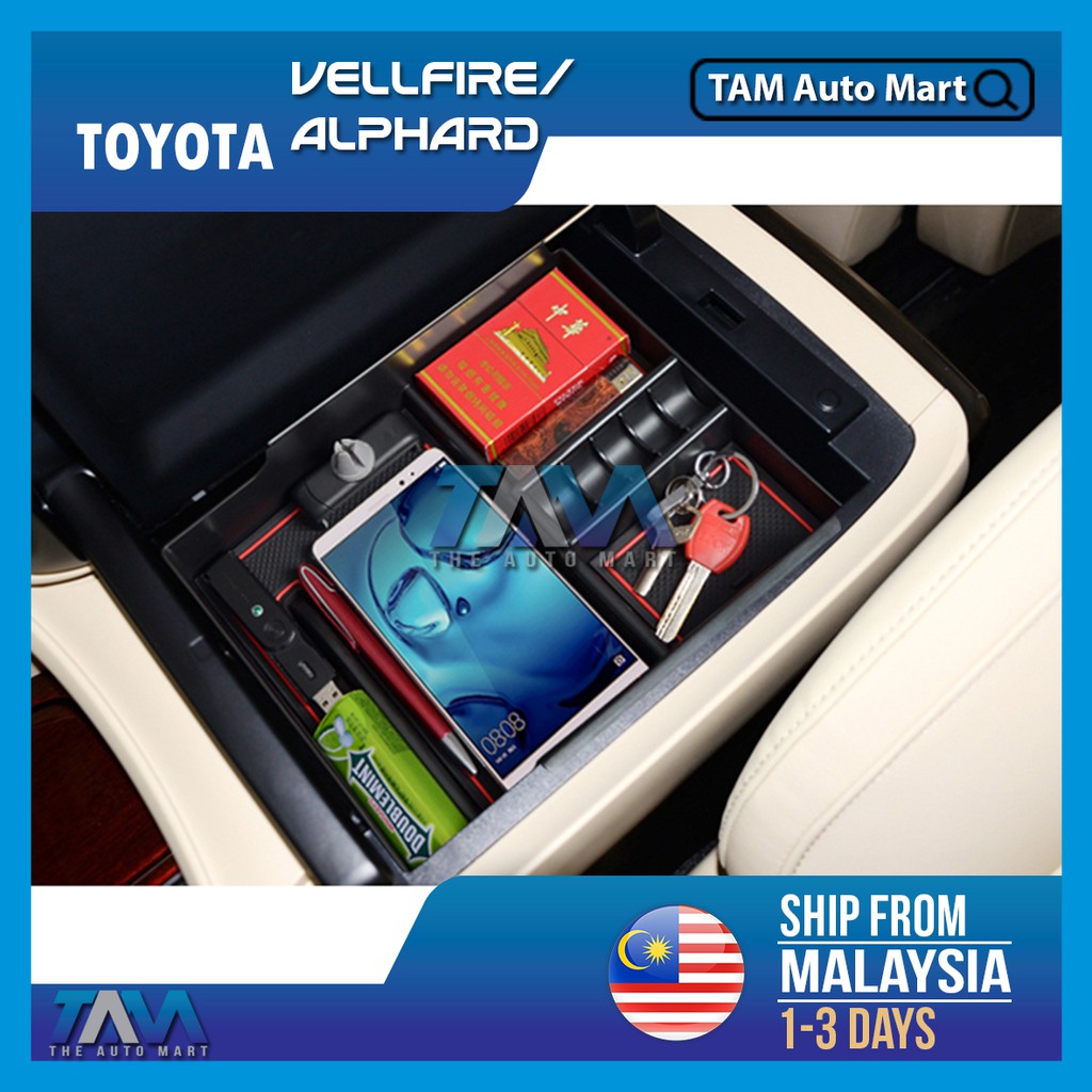 Toyota Vellfire / Alphard Coin Box Storage Box Center Storage Armrest ...