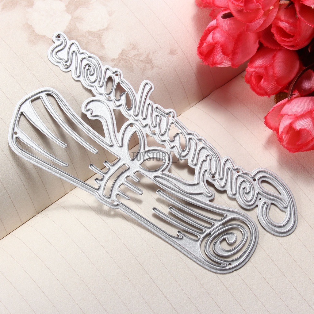 Congratulations Metal Cutting Dies DIY Album Frame Scrapbook Maker ...