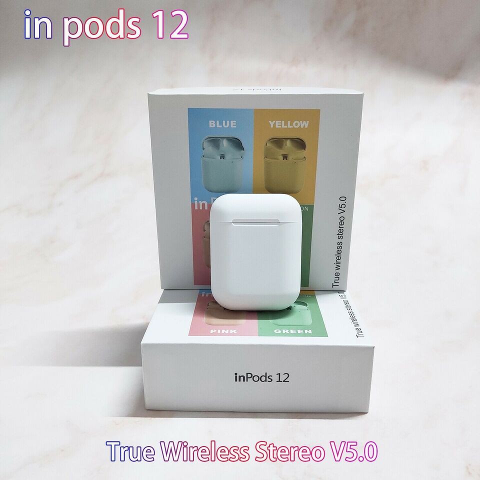 Original Inpods 12 Matte Wireless Headphones Bluetooth Earphone Macaron ...