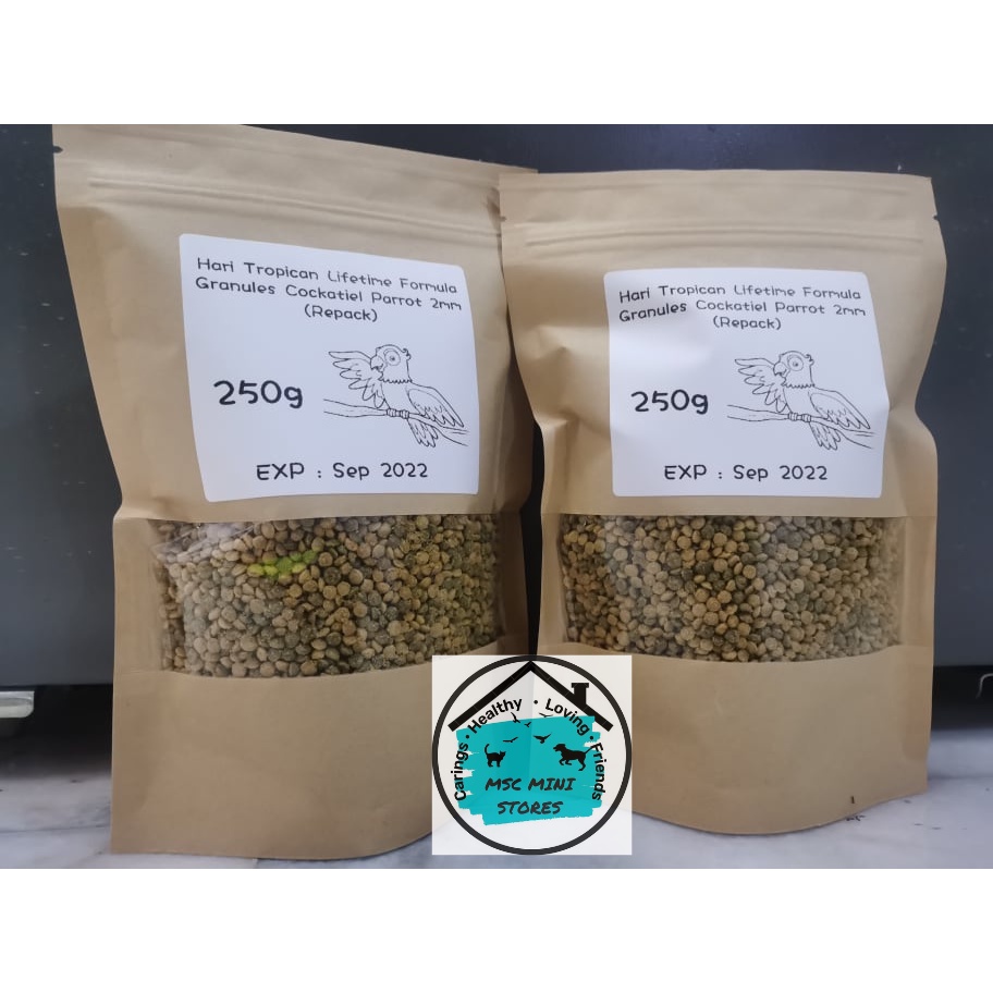 Hari Tropican Lifetime Formula Granules 2mm Cockatiel Parrot (Repack ...