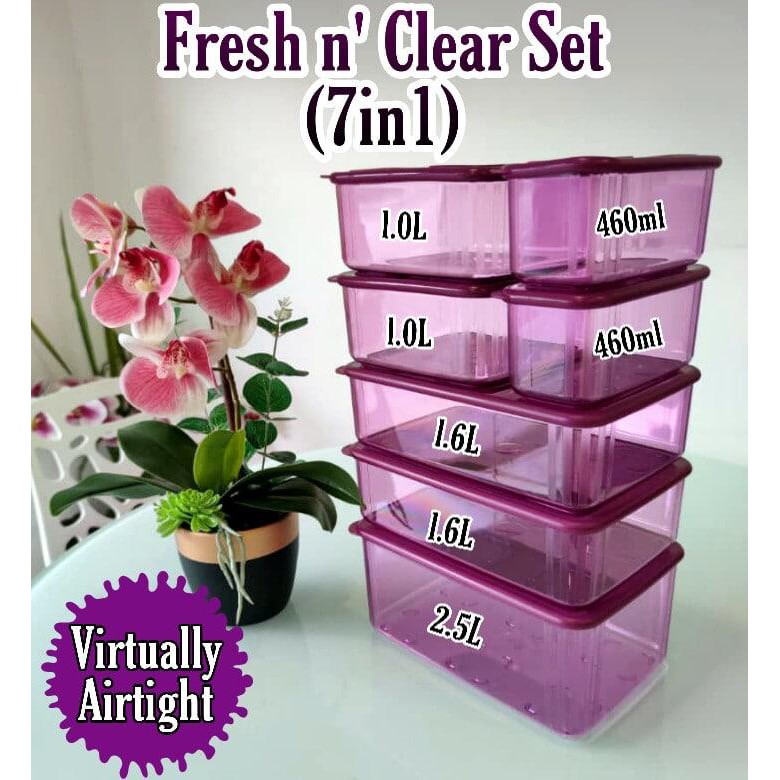 Tupperware Fresh N Clear Set 5pcs with box 5pcs or Without Box 2pcs/ 4 ...
