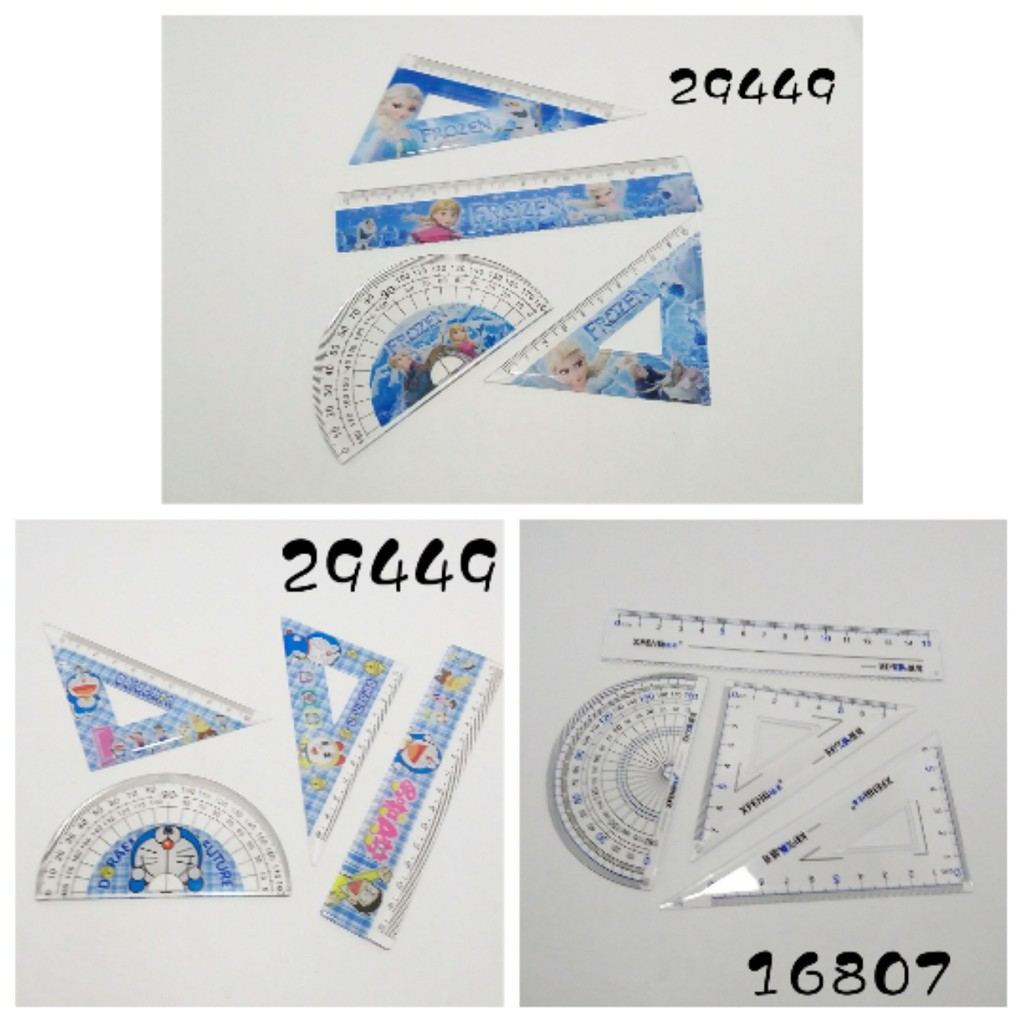 🔥READY STOCK🔥4 PCS Flexible Ruler Set Square Ruler Triangle Protractor ...