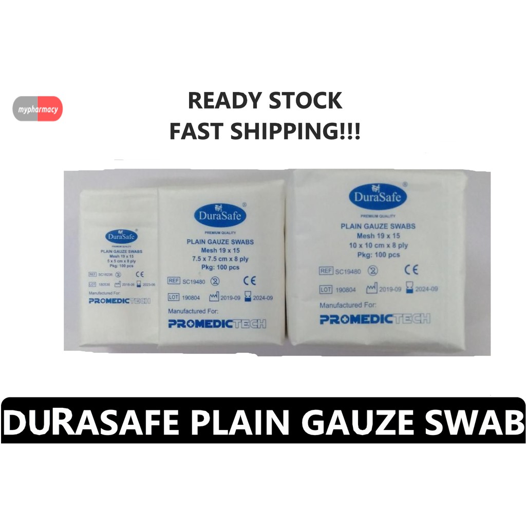 DURASAFE PLAIN GAUZE SWABS MESH 100PCS | Shopee Malaysia
