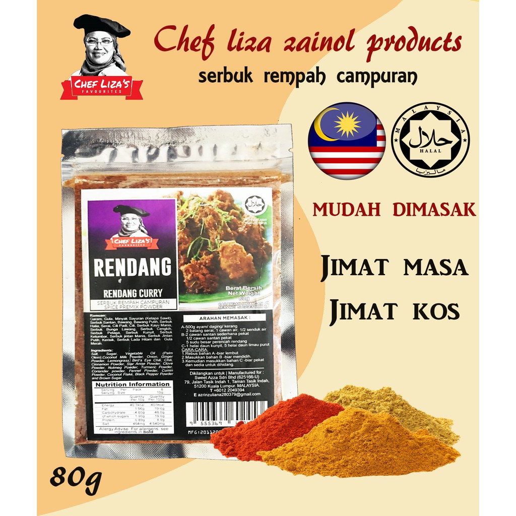 Perencah RENDANG serbuk rempah campuran | Shopee Malaysia