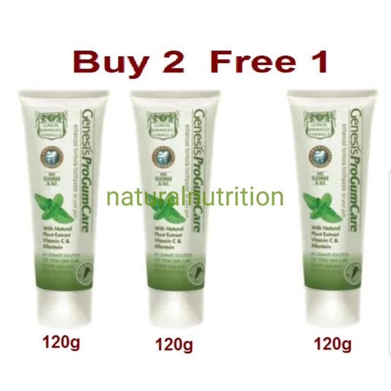 Genesis Pro Gum Care Enhanced Formula Toothpaste - 120g x 3 tubes (BUY2 ...