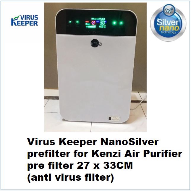 PM2.5 Virus Keeper Nano Silver Tech filter from Korea, for Kenzi Air Purifier pre filter 27 x ...