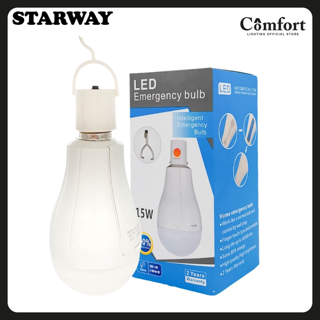 LED 15WRechargeable Battery Bulb Portable Outdoor Camping Lamp ...