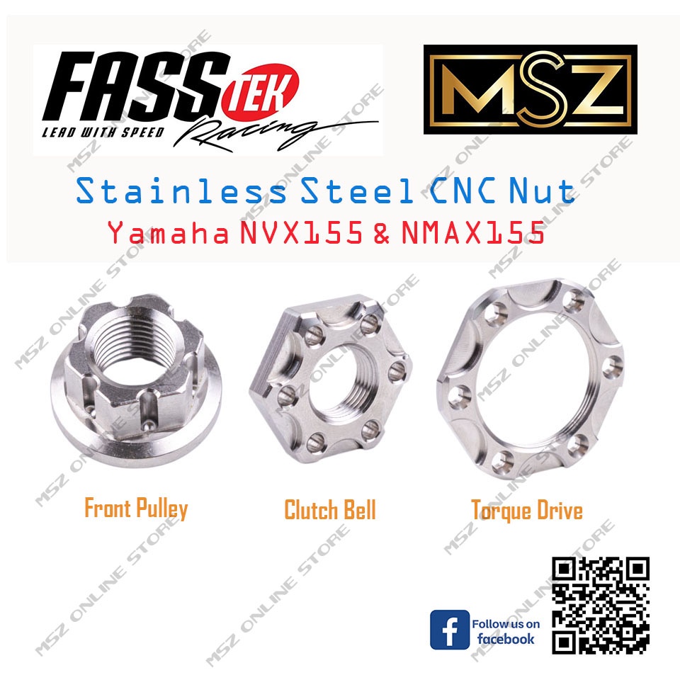Stainless Steel CNC Nut For Front Pulley, Clutch Bell & Torque Drive ...