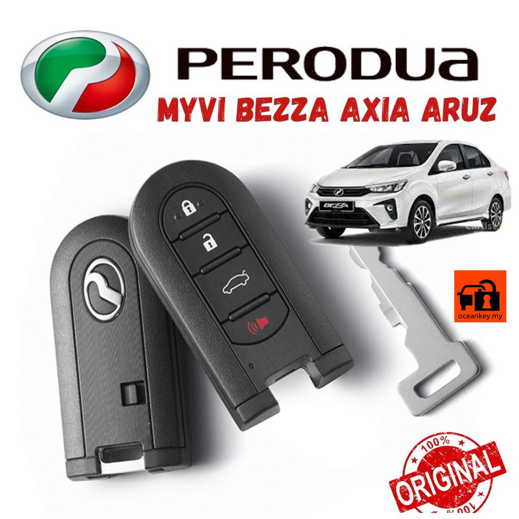 Perodua Smart Key Original 3/4 Button for PERODUA BEZZA MYVI AXIA ARUZ ...
