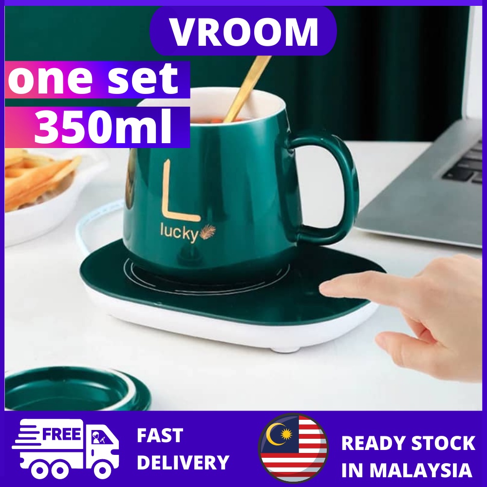 🔥CLEARANCE SALE🔥 Vroom Warmer coffee Cup PA-555 350ml Electric Warm Mat ...