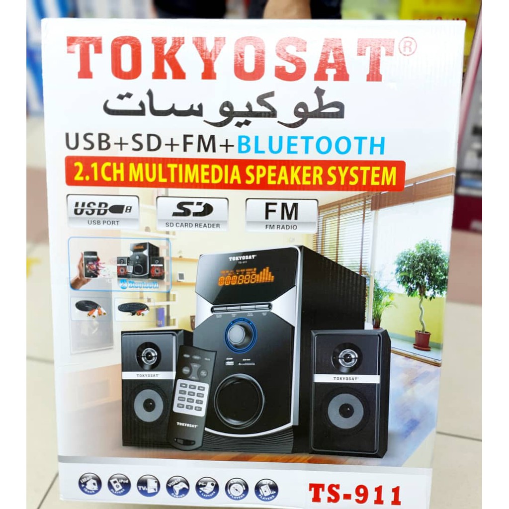 TOKYOSAT TS-911 Best Home Theatre Speaker 2.1 channel, Bluetooth/USB input/SD card/Tv & Dvd ...