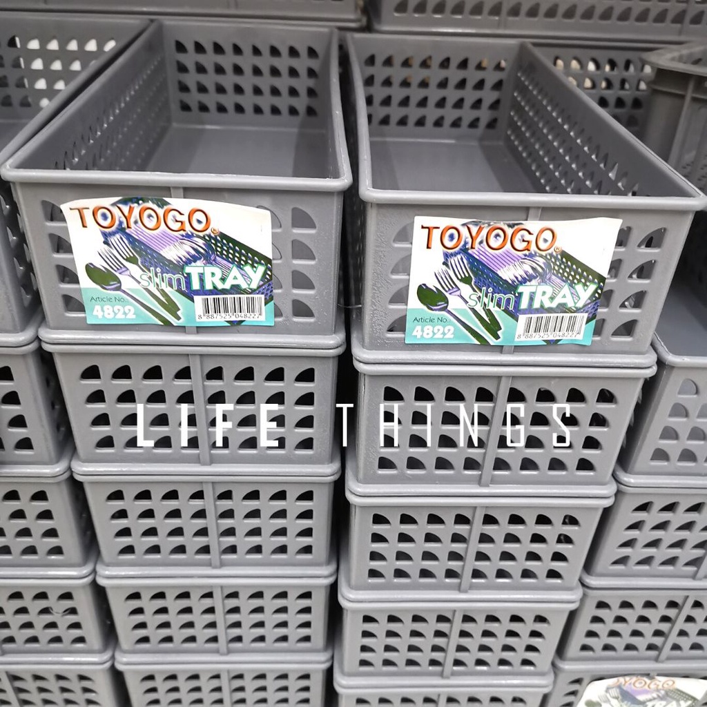 TOYOGO Stackable Slim Tray, Save Space, Bakul | Shopee Malaysia