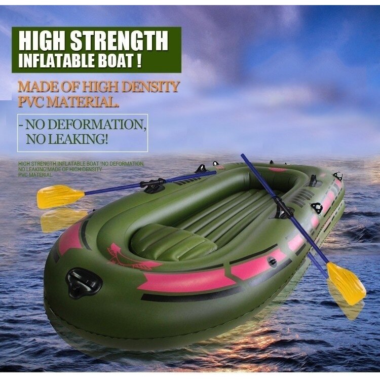 Boat PVC Rubber Fishing Boat with Paddles Bot Getah PVC Kuat - Bot ...