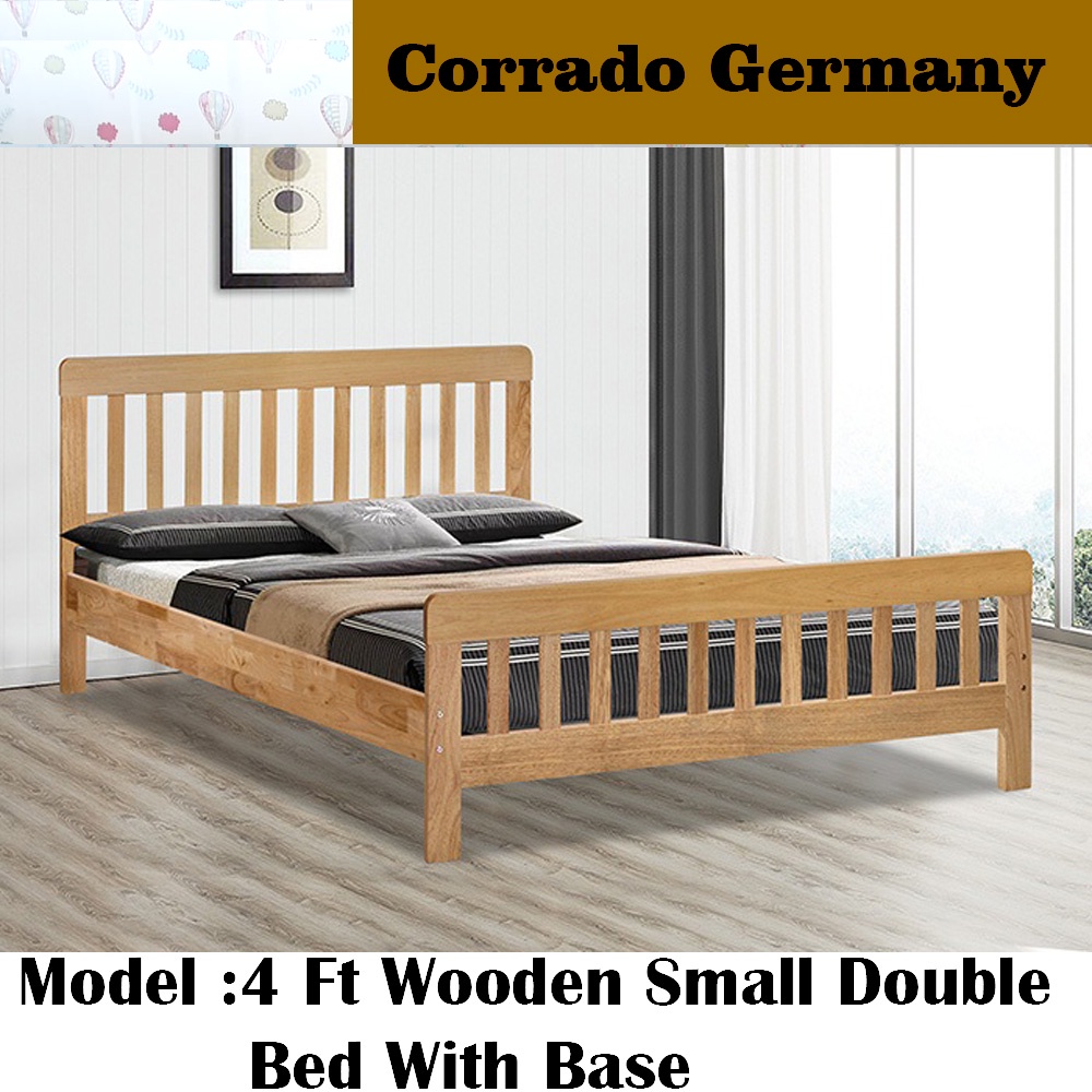 LOUISA DOUBLE SINGLE WOODEN BED B3 4 FT /Double Single Bed Frame /Katil ...