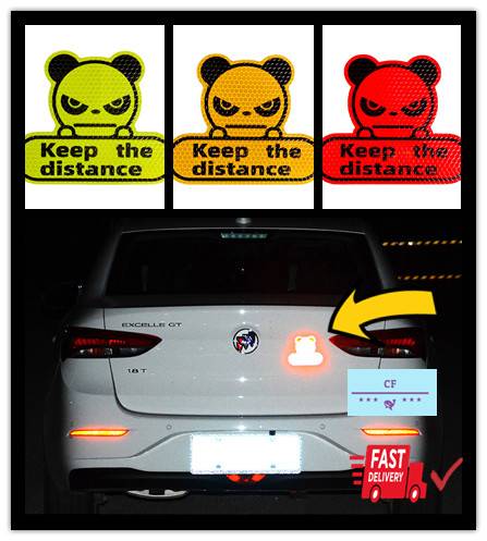 Reflective car stickers 🚙 keeps the distance 🚙yellow green hex ...