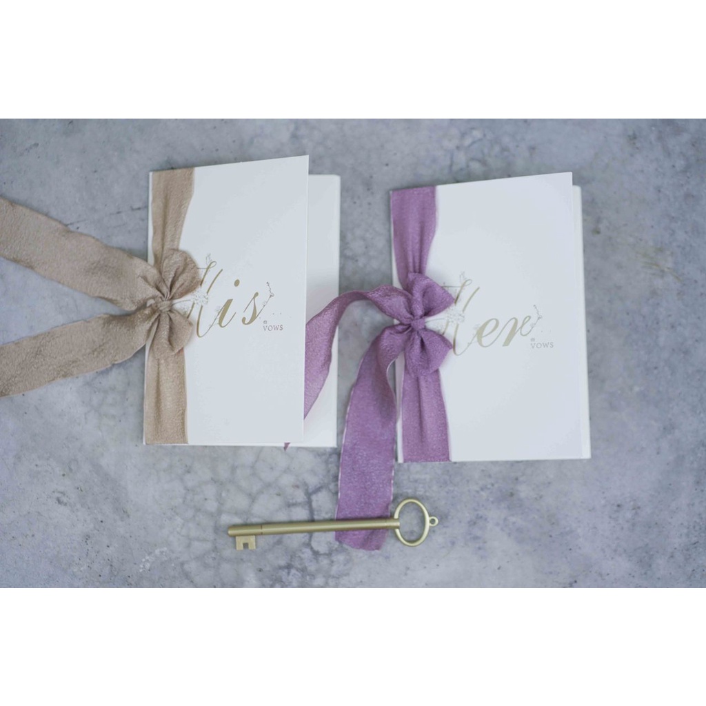 Wedding Vows Hand Card/ Marriage oath card (Apricot & Purple) | Shopee ...