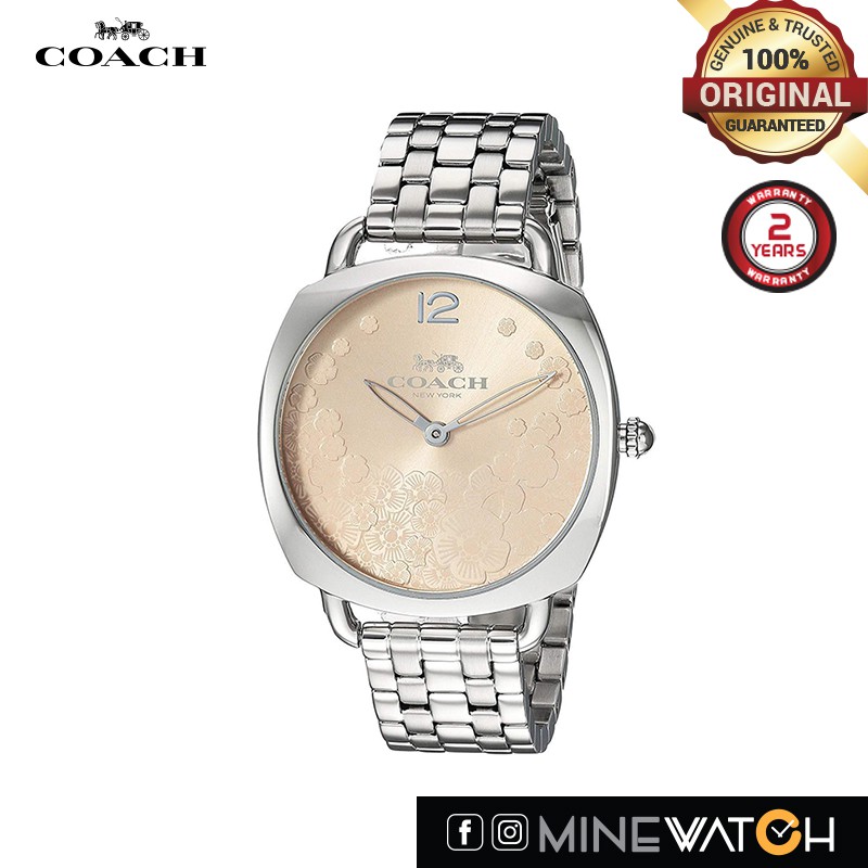 Coach Tatum Slim 32mm Gold Dial Stainless Steel Ladies Watch 14503014 ...