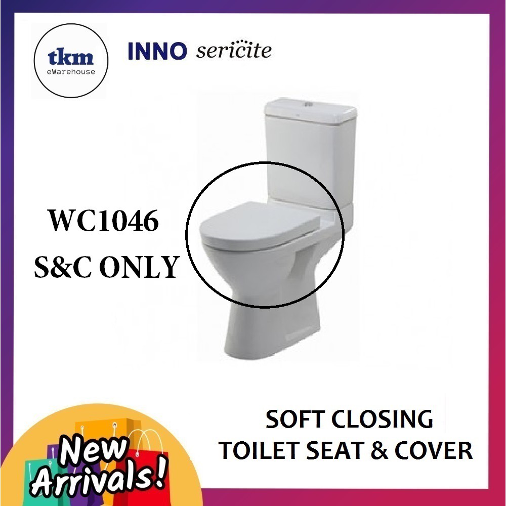 INNO SERICITE HEAVY DUTY D SHAPE SOFT CLOSE CLOSING TOILET SEAT AND ...