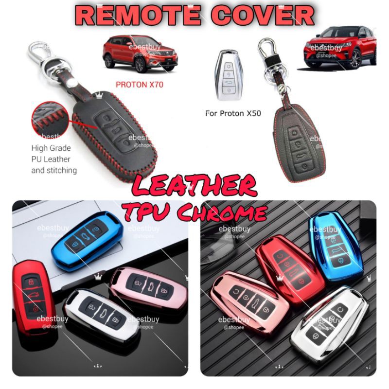 Proton Key Remote Cover X50 X70 TPU Chrome silicone Leather Non Slip ...