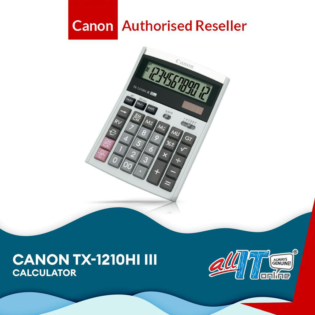 Canon TX-1210Hi III Calculator | Canon 12 Digit Desktop Calculator ...