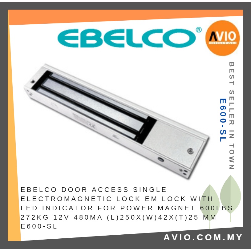 Ebelco Door Access Single Electromagnetic Lock EM Lock LED for Power ...