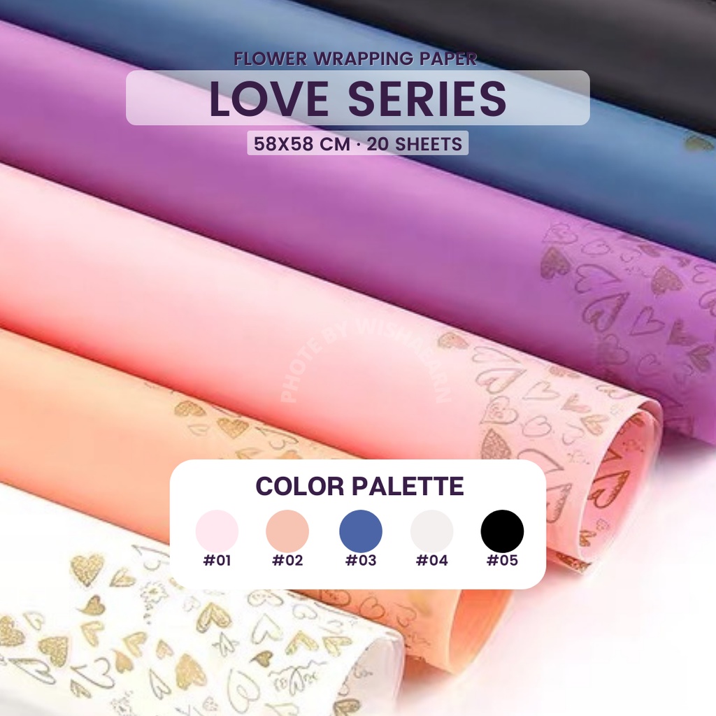[20 Sheets] 58x58CM MINILOVE Waterproof Flower Wrapping Paper Bouquet ...