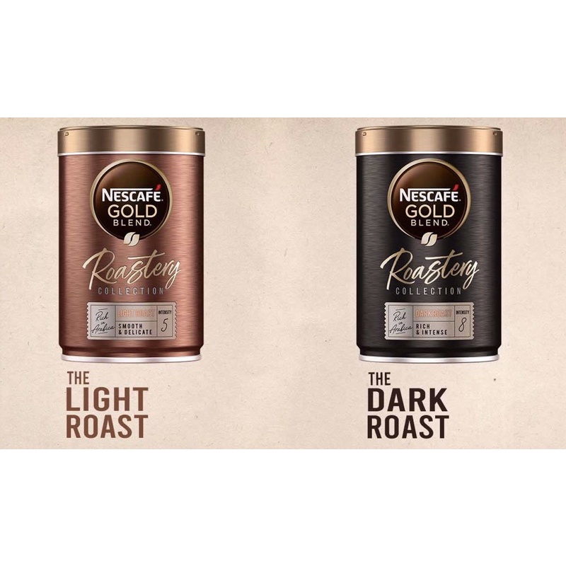 Nescafé Gold Blend Roastery Collection Light Roast / Dark Roast 100g ...