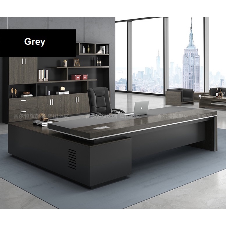Formal Office Working Table CEO Working Desk With Side Cabinet ...