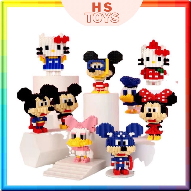 🇲🇾READY STOCK🇲🇾Cute Mini Lego Toy Nano Block Building Block Disney Mickey Mouse Avengers Kid ...
