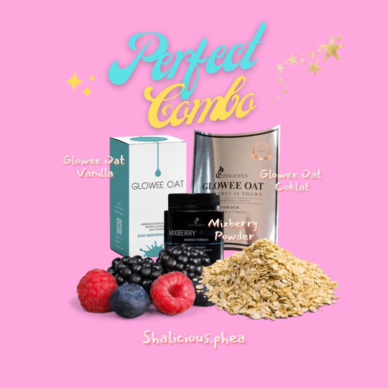 [ORIGINAL] MIXGLOW COKLAT VANILLA MIXBERRY POWDER SHALICIOUS GLOWEE OAT ...