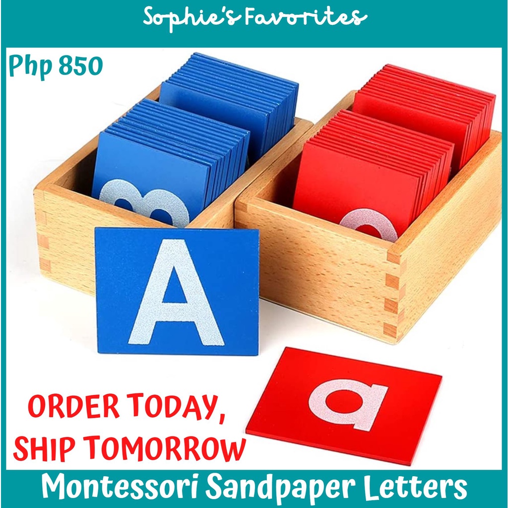 Montessori Sandpaper Letters (small&capital letters) Educational ...