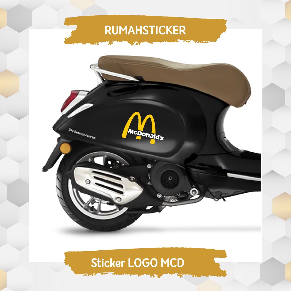 Sticker STICKER CUTTING MCD MC DONALDS VESPA HONDA SCOOPY GENIO ...