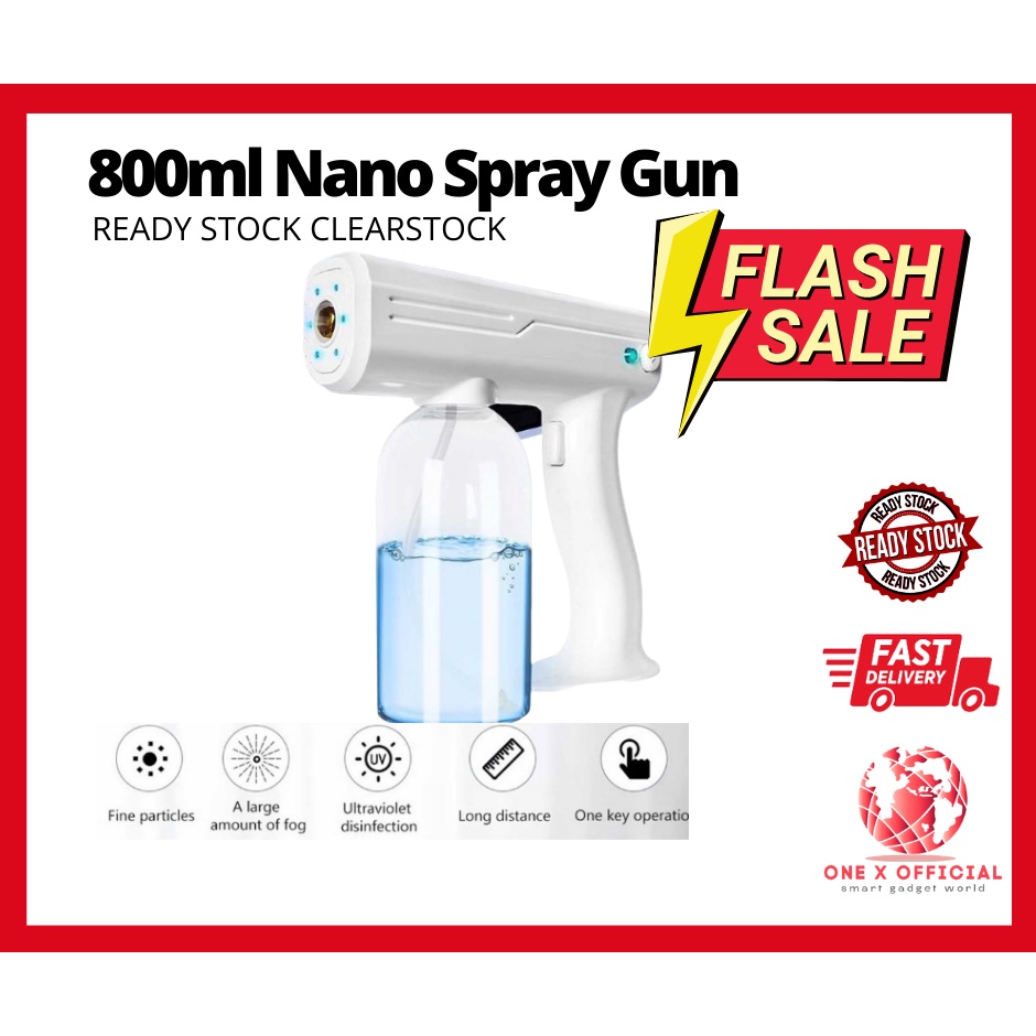 Nano Spray Gun K5 Wireless Handheld Portable Disinfection Sprayer Machine Disinfection Gun Blue ...
