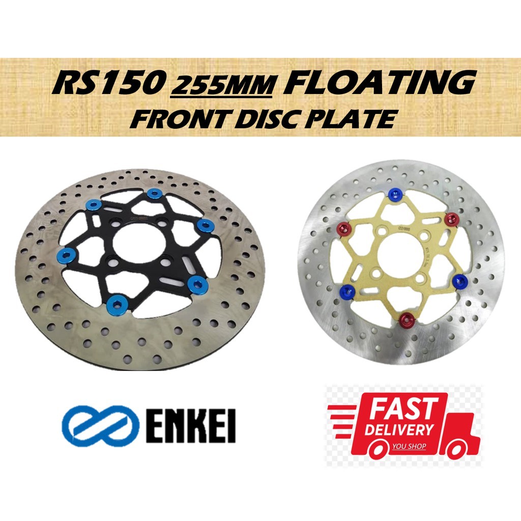 HONDA RS150 ENKIE FLOATING FRONT DISC PLATE SIZE STD 255mm (3 COLOUR ...