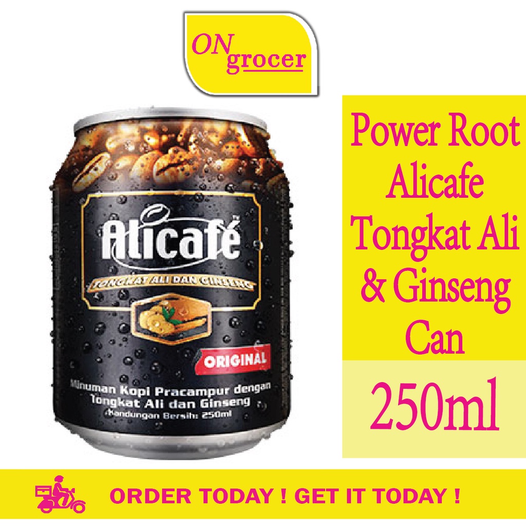 Power Root Alicafe Tongkat Ali & Ginseng Can 250ml | Shopee Malaysia
