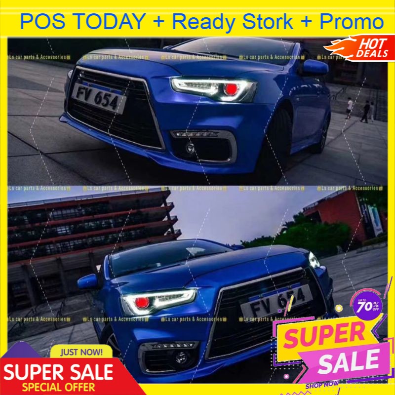 Lancer EVO X Inspira Mivec Front Headlight Demon Eye LED Headlamp ...