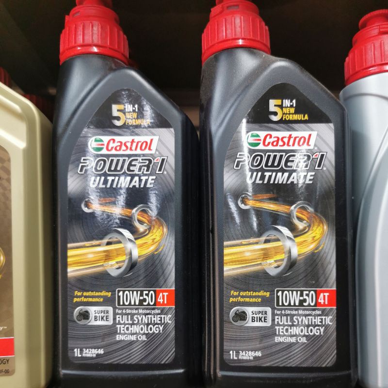 Castrol Power 1 Ultimate 10W-40 15W-50 4T Engine Oil 1L 100% Original ...