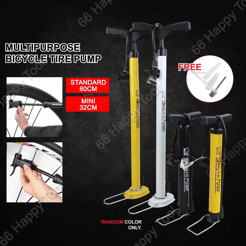 Multipurpose BUSTER Bicycle Tire Air Pump Extra Pin Floor Pump Mini ...