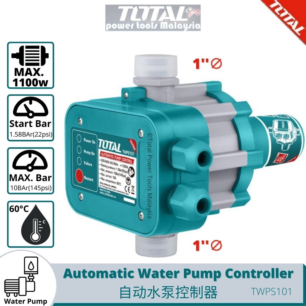 TOTAL Automatic Pump Controller / Pressure Switch 10Bar 10A 自动水泵控制 ...