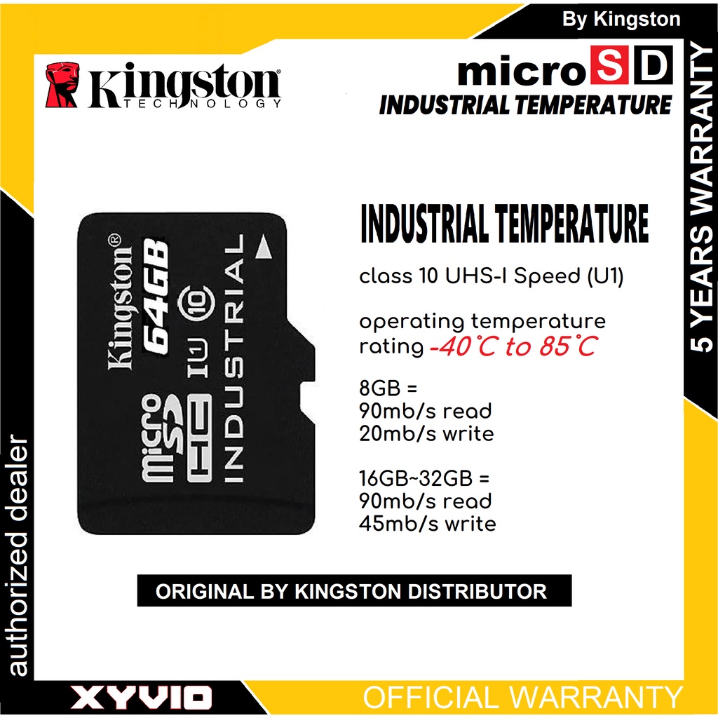 Kingston micro sd card, TF card, Industrial Temperature 8GB | 16GB ...
