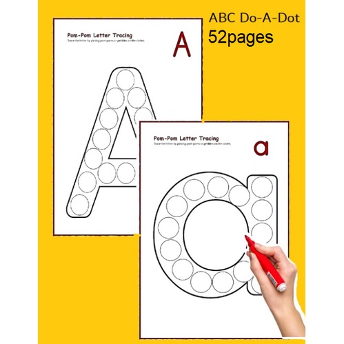 Do-A-Dot ABC Combo Do a Dot Activity worksheet for kids Preschool ABC ...