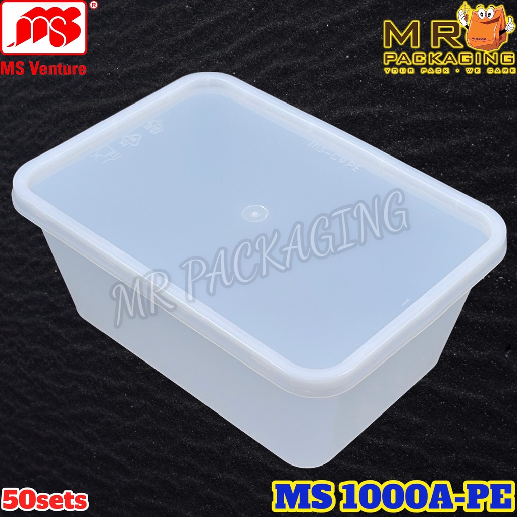 MS 1000A PE Freezer Grade Rectangular Container & Lid ( 50sets± ...