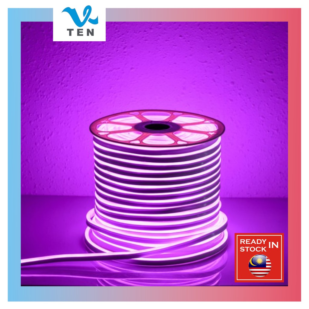 IP67 81Meter to 100meter AC240V PINK PURPLE Waterproof Neon LED Strip ...