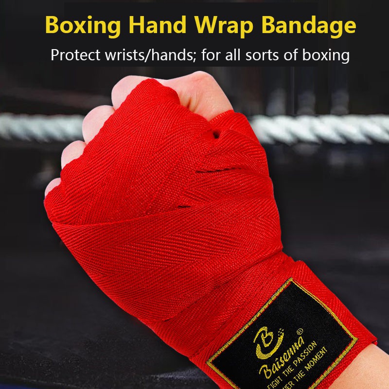 Hand Wrap Muay Thai Boxing TKD Bandage 1.5m/3m Combat Protective Gear ...