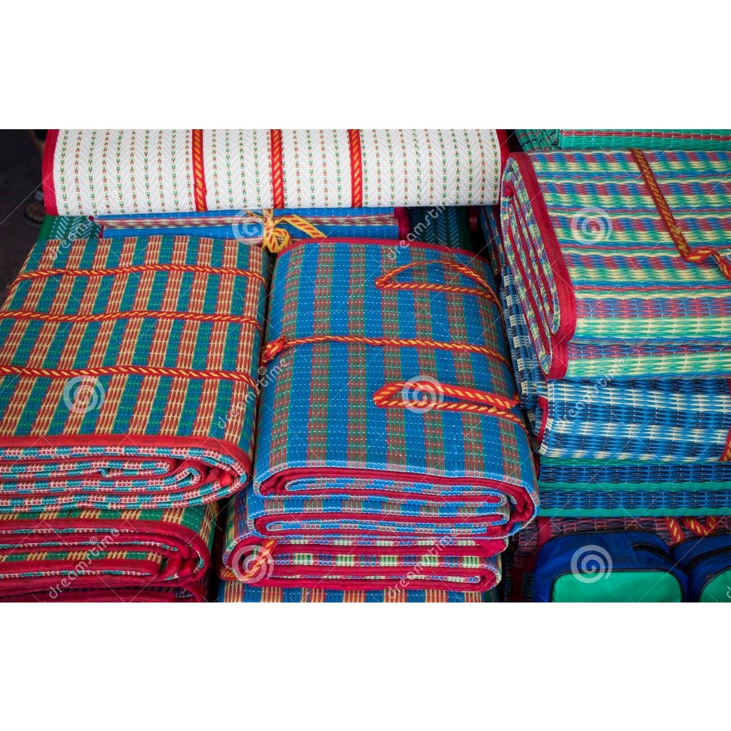 Tikar Lipat Plastik Tikar Riadah Beg Berkelah Thai Beach Mat Picnic Bag ...
