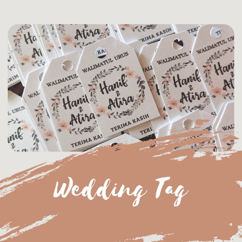 50pcs wedding tag engagement tag thank you tag ivory card | Shopee Malaysia