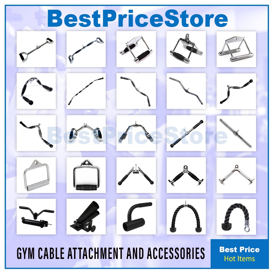 BPS Gym Tool Lat Pull Rowing Accessories Cable Tools Machine Bar Cable ...
