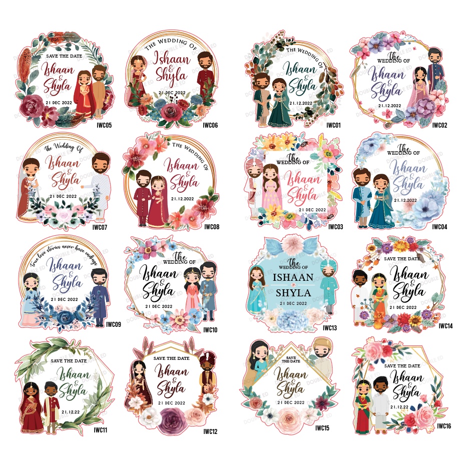 STICKER KAHWIN/ WEDDING STICKER / 100PCS | Shopee Malaysia