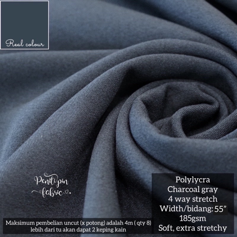 Kain polylycra dry fit fabric polyester lycra tshirt baju sukan sports ...